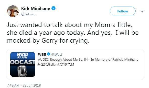 Kirk Minihane Age 43 Bio: Loving Family With Wife, Net Worth & Parents ...